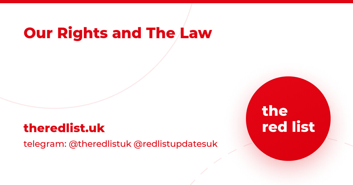Our Rights and The Law — The Red List UK